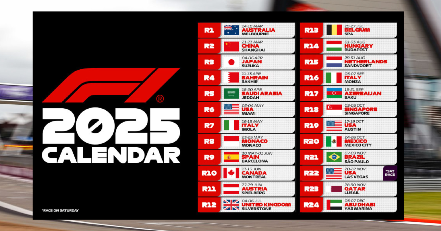 Formula 1 Schedule: Complete Guide to the F1 Racing Calendar - ESPN